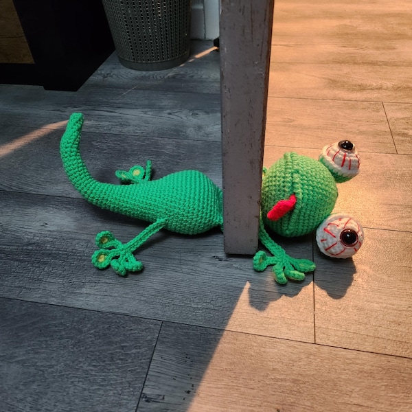 Lizard Crochet Door Stop Pattern: No-sew Amigurumi Home Decor, Easy ...