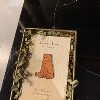 Brown Bear Enamel Pin Cute Animal Pin Pin Badge Hard - Etsy Polska