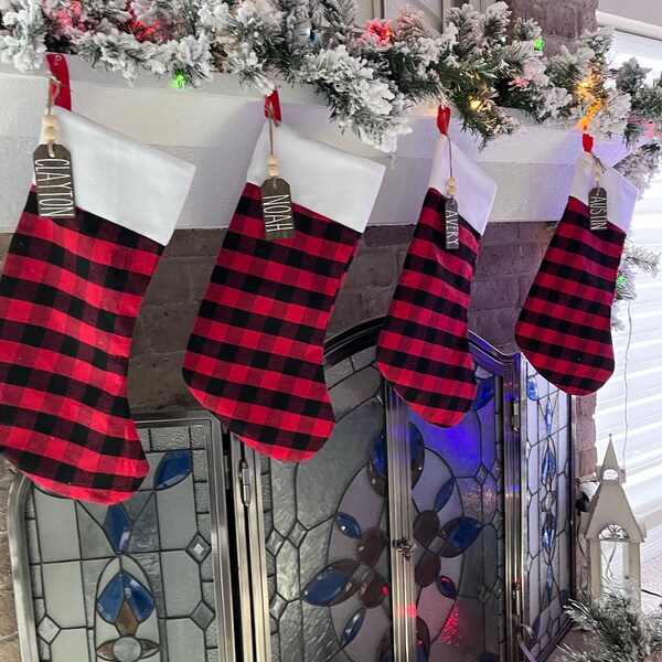 Rae Dunn Inspired Name Tags | Personalized Wood Stocking Tags ...