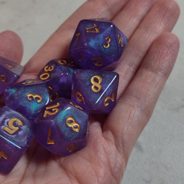 Mushroom Dice Vault and Multicolored Mushroom Dice Set, Dice Set ...