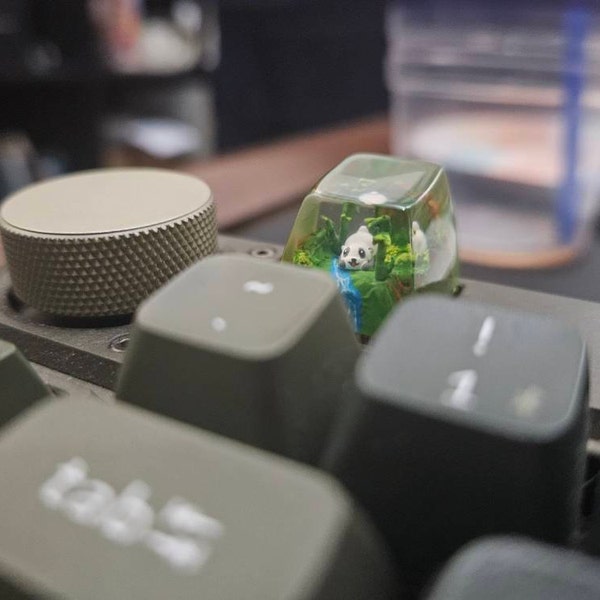 Cute Panda Artisan Keycap Panda Handmade Keycap for Mechanical Keyboard ...