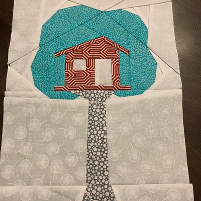 Tree House Paper Piecing Pattern, PDF - Etsy