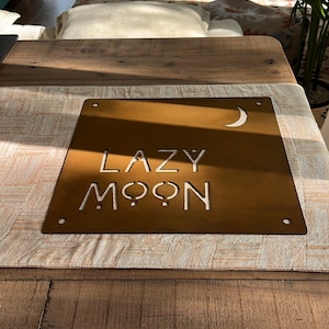 Square Corten Steel House Sign, Rusty House Steel, Name Sign, Weathered ...