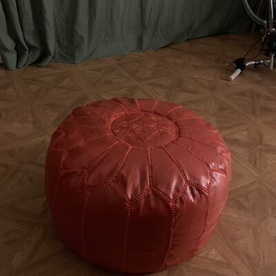Small Moroccan Pouf Brown Open Color Home Decoration Ottoman Poufs Pouf ...