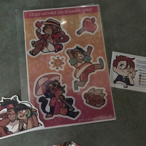 LMK Summer Vinyl Sticker Sheet 4x6 Inch Wukong Macaque MK Vinyl Holo - Etsy