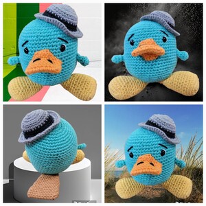 Perry the Platypus Crochet Pattern, Phineas and Ferb Pattern, Ducky ...