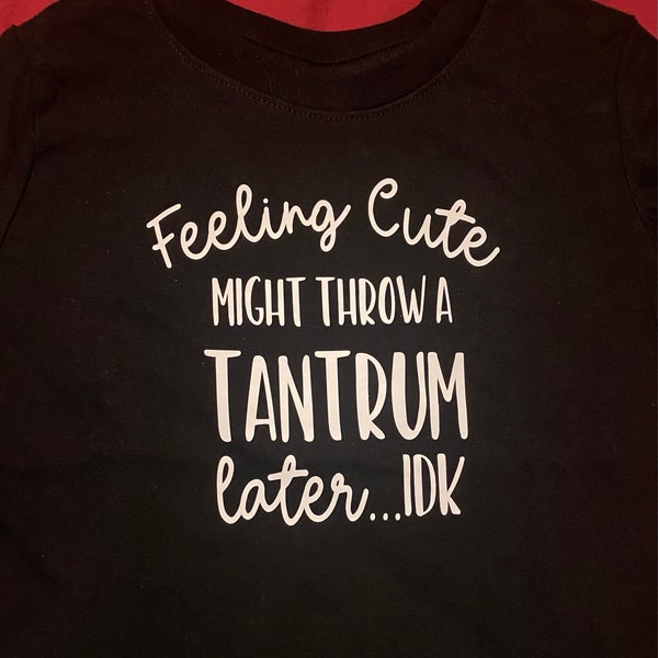 Feeling Cute Might Throw a Tantrum Later Idk SVG, Feeling Cute Might ...