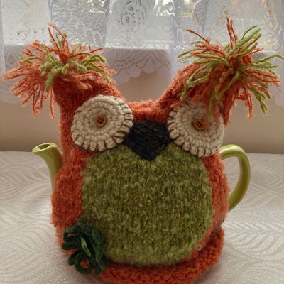 Hand Knitted Tea Cosy Owl, Free Shipping - Etsy