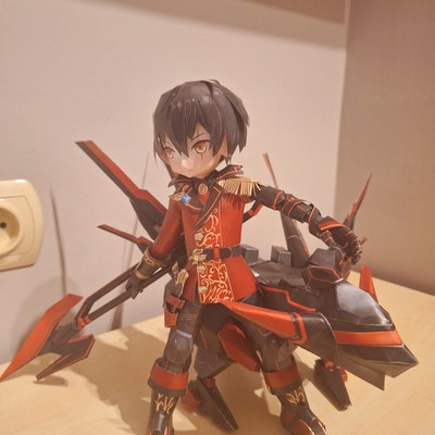 Vtuber, Marine , Papercraft , Pepakura, 3D Model Paper , PDF Template ...