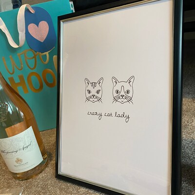 Crazy Cat Lady Print Cat Print Cat Prints Cute Cats Decor - Etsy