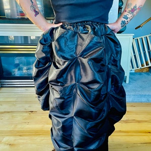 Ready to Ship 2 SKIRTS. Double Bustle DAMASK Black&black. - Etsy