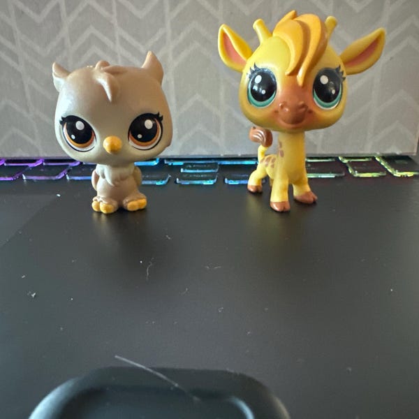 Littlest Pet Shop LPS Figurines Animals Fish Birds Reptiles Colorful Cake Toppers Decorative ...