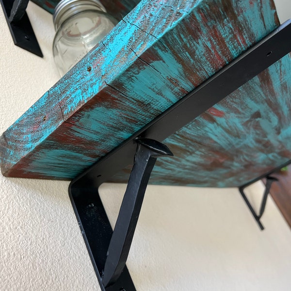 Shelf Bracket, Railway Spike Shelf Bracket, Shelf Support, Unique Metal ...