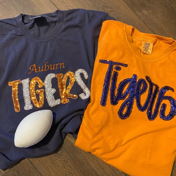 TIGERS Double Applique - Etsy