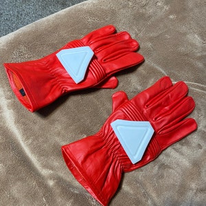 Leather Gloves for Power Rangers Kamen Rider Cosplay/long Gauntlet/top ...