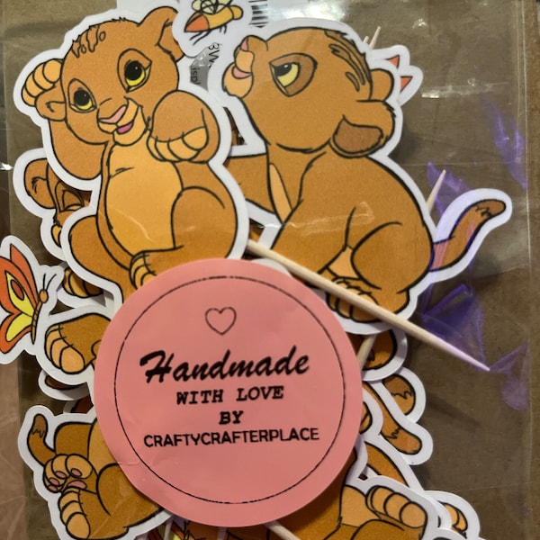 12 Baby Simba, Lion King Cupcake Toppers, Party Decoration - Etsy