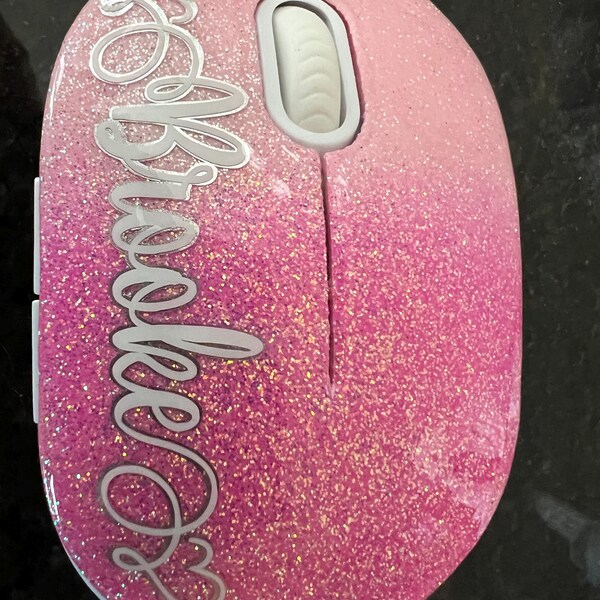 Glittered Computer Mouse, Personalized Wireless Mouse, Custom Computer ...