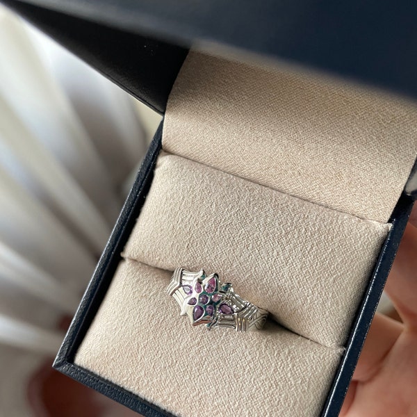 Byleth's Ring Natural Amythest and Pink Sapphire Fire Emblem Three ...