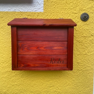 Mailbox, Wood Mail Box, Unfinished Mailbox, Outdoor Mail Box, Wall ...