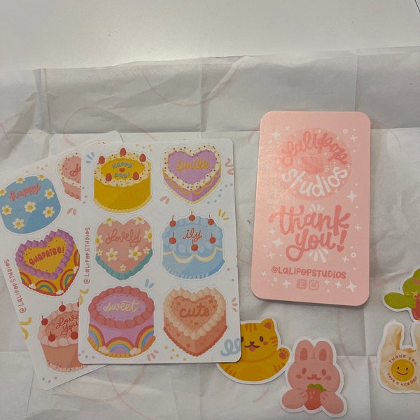 Colorful Cakes Sticker Sheet | Cute Aesthetic Stickers, Bullet Journal ...