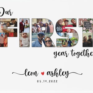 Our First Year Together Personalized Photo Collage, One Year ...
