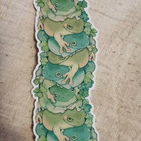 Frog Stack Bookmark Frog Art Cute Bookmark Laminated - Etsy UK