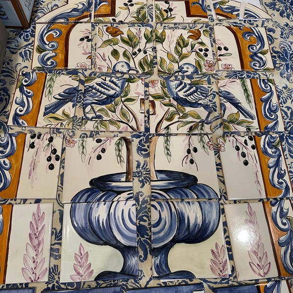 Olive Tree Whit Birds. Tile Mural, Tradicional Ceramic. Clasic Desing ...