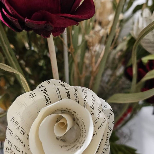 Custom Song Lyrics Paper Flowers, Wedding Vows, Paper Anniversary ...