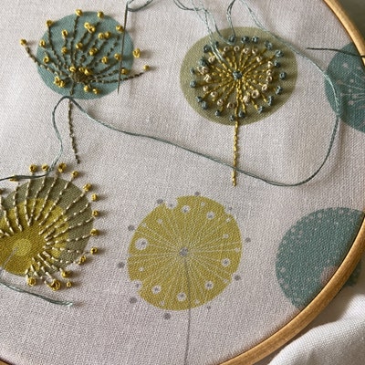 Dandelion Embroidery Kit. Scandinavian Style. Modern Hand Embroidery ...