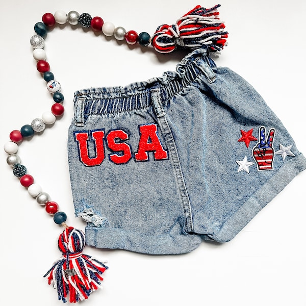 USA Chenille Letter Patch Set/3 3.12", USA Chenille Letter Patch Set/3 ...