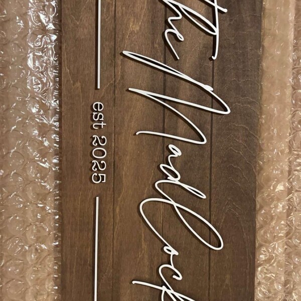 Custom Wood Sign | Personalized Family Name Sign | Last Name Pallet ...