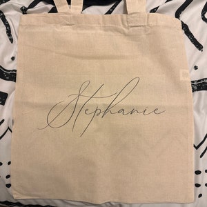 Personalized Script Tote Bag Wedding Welcome Bag - Etsy