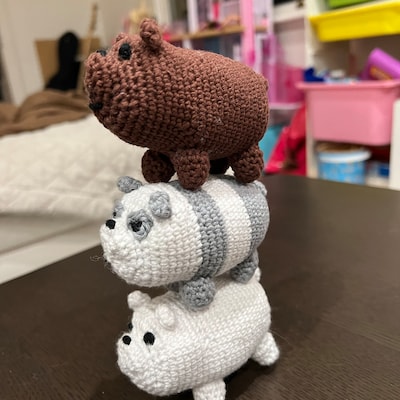 We Bare Bears Bear Stack Crochet Pattern PDF - Etsy