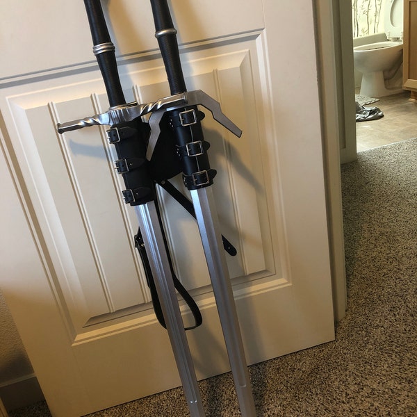 Wolf Double Back Scabbard - Black Leather - LARP and Cosplay - Etsy