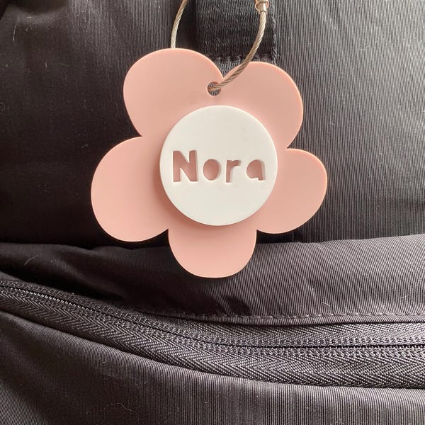 Daisy Bag Tag 3D Keychain Acrylic Name Tag Bag Tag Luggage Tag Diaper ...