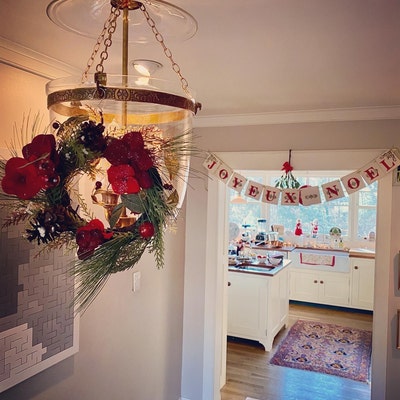 Christmas Decorations JOYEUX NOEL Painted Banner Garland Sign - Etsy