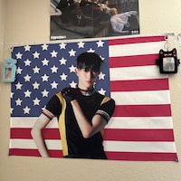 IU Concert Pink America Flag Banner, IU Tour Kpop Flag Tapestry, IU ...