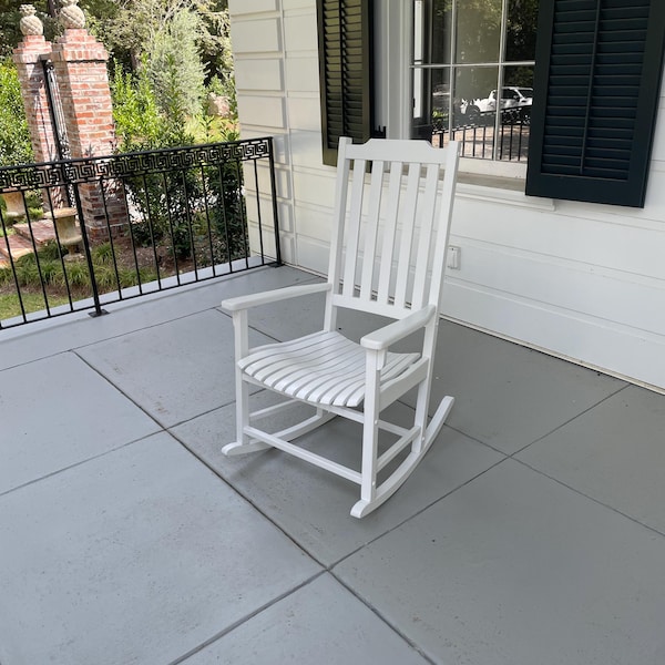 Americana Outdoor Rocking Chair | White Finish | Weatherproof ...