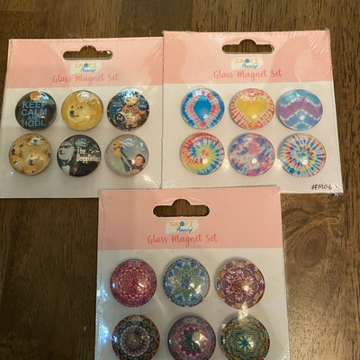 Monster Eye Magnet Set Dragon Eyes 6-piece 1 Round Glass Magnets Set ...