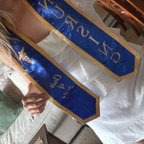 Customized Graduation Sash Custom Graduation Sash Personalized Sash Custom Text Sash Custom Sash ...