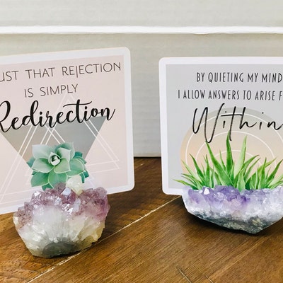 Amethyst Place Card Holders. Wedding Decor. Name Tag Holder ...