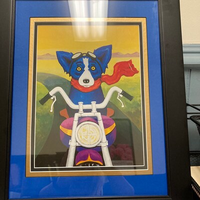 George Rodrigue Blue Dog Note Cards in Matted Window Pane - Etsy