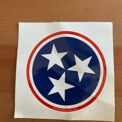 Tennessee Tristar Stickers, Tri-star Decal, Tristar Car Sticker ...