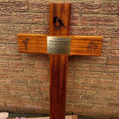 Pet Memorial, Engraved Cross, Wooden Memorial Cross, Grave Cross ...