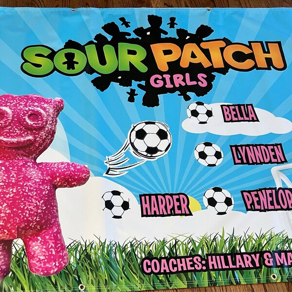 Soccer Banner! Custom Soccer Team Banners! Full Color Including Graphic ...