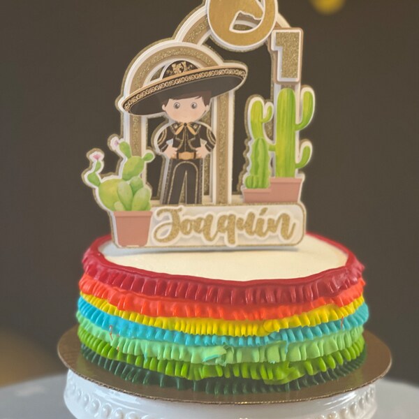 Personalized Charro Cake Topper: Handmade Baptism Decor - Etsy