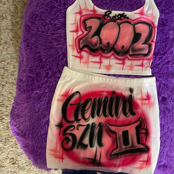 Airbrush Est Year Design - Etsy