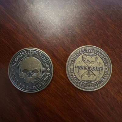 Carpe Diem Coin Daily Stoic Coin Memento Mori Bronze Challenge Coin ...