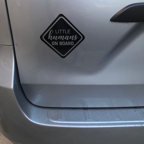 Little Humans on Board Bumper Sticker | on Board Car Decal | Little ...