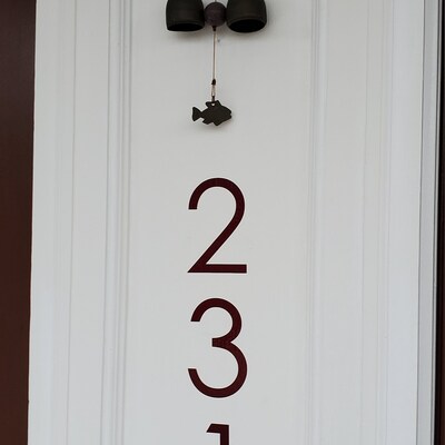 Vertical House Number Decal, Vertical Mailbox Numbers, Vertical Mailbox ...